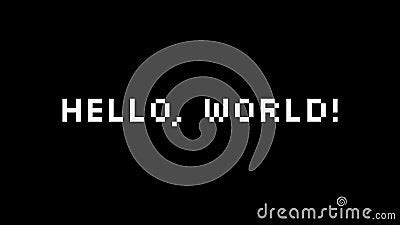 Programmer Greeting HELLO WORLD With Glitch Effect Software Development Coding Programming
