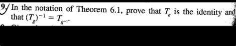 Solved In The Notation Of Theorem Prove That T Is Chegg Com