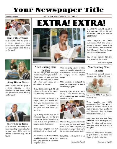 19 School Newspaper Templates Ideas School Newspaper Newspaper