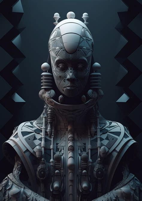 The Algorithmic Gambit If Chess Figures Were The Robots Rmidjourney