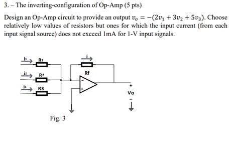 Solved The Inverting Configuration Of Op Pts Chegg