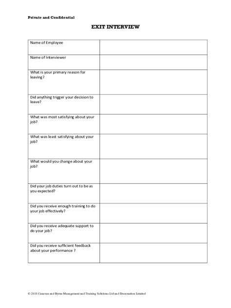 Fillable Online Employee Exit Interview Form Fax Email Print PdfFiller