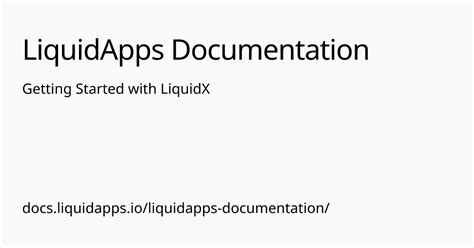 Getting Started With Liquidx Liquidapps Documentation