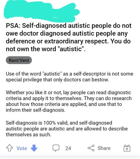 Apparently Autistic Is A Self Descriptor That Anyone Can Use R Fakedisordercringe