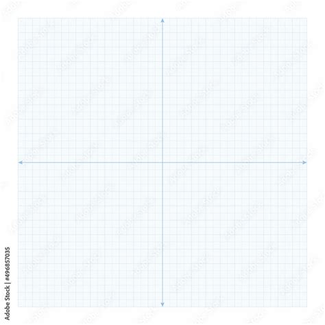 Vector Illustration Blue Plotting Graph Paper Grid Isolated On White