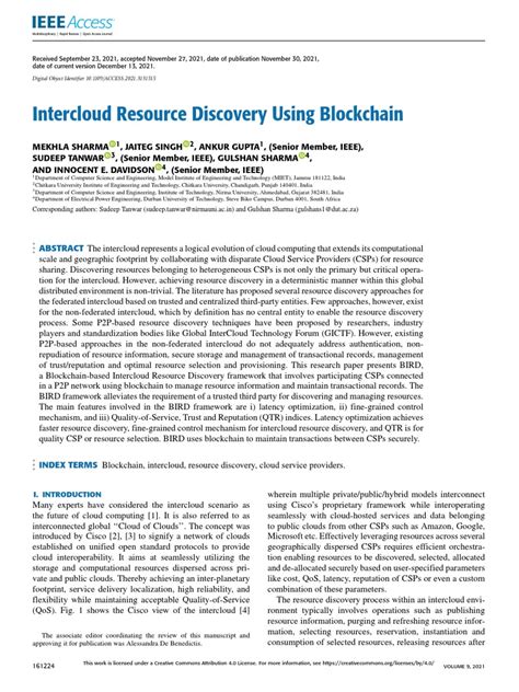 Intercloud Resource Discovery Using Blockchain Pdf Cloud Computing Cryptocurrency