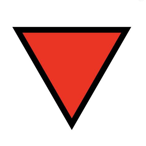 Red Triangle Outline