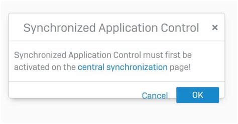 Gui Synchronized Application Control Warning Screen Is Causing