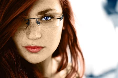 P Freckles Nerds Redhead Glasses Hd Wallpaper