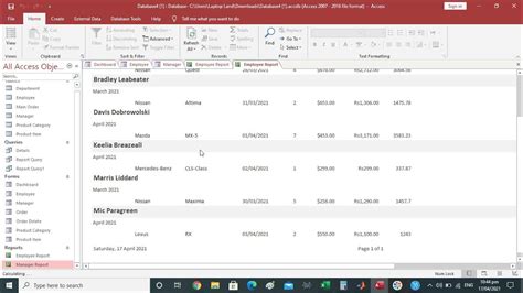Microsoft Access Data Base With Data Entry Form Using Dummy Data Youtube