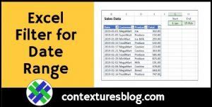 Excel Filter For Date Range 2 Ways Contextures Blog