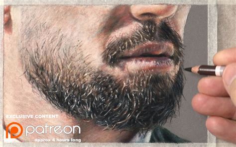 How To Draw A Realistic Beard In Pastels Patreon Tutorials Dave Porters Art