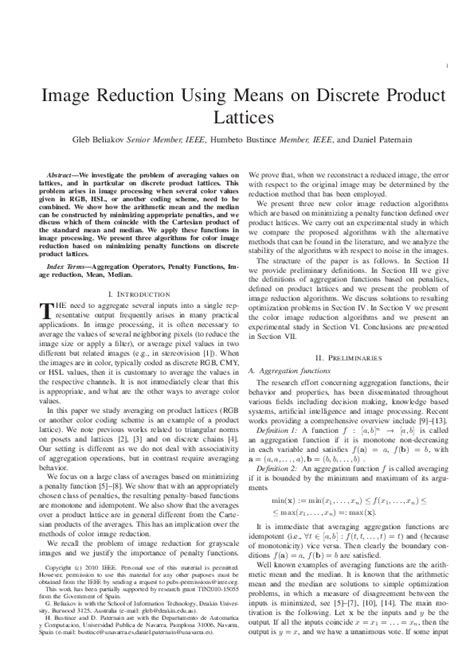 pdf image reduction using means on discrete product lattices