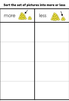 Sort More And Less By Bookish N More TPT