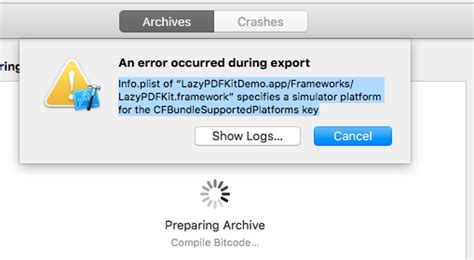 Ios Unable To Export The Archive File To Ipa Stack Overflow