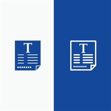 File Text Poster Fount Line And Glyph Solid Icon Blue Banner 13313917