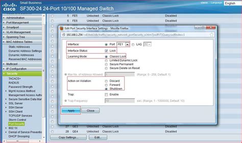 How To Configure Static Mac Port Security On Sx300 Cisco Community
