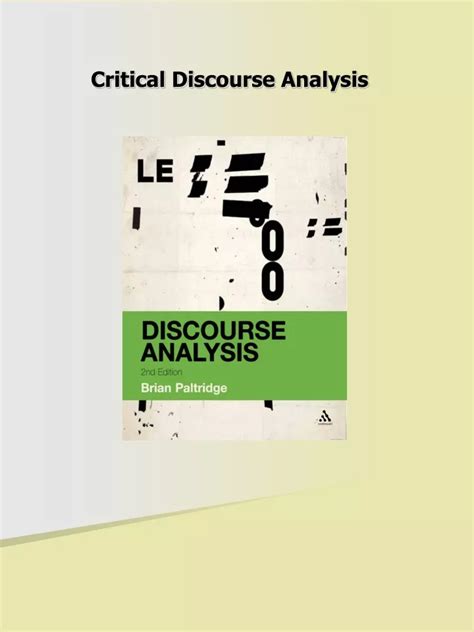Ppt Critical Discourse Analysis Powerpoint Presentation Free Download Id 9502503