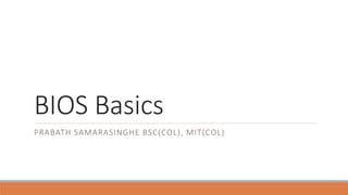 BIOS Basics Of The Digital Computer Systems PPT