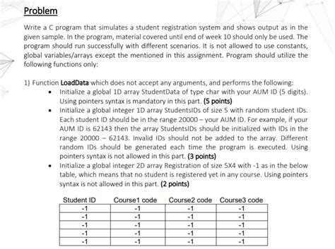 Solved Problem Write A C Program That Simulates A Student Chegg