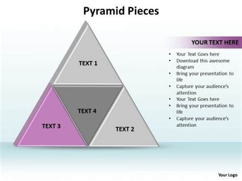 Ppt Triangle Presentation Showing Pink And Its Components PowerPoint Templates
