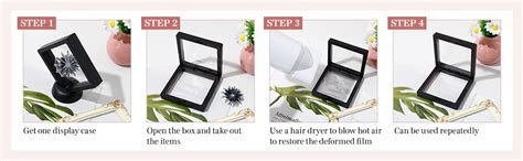 Leelosp 40 Pcs 3d Floating Frame Display Case Coin Display Holder Stands Bulk