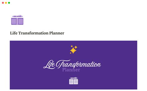 life transformation planner template notion marketplace