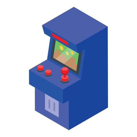 Blue Arcade Game Machine Displaying Game Over Screen Isometric View 48297379 Vector Art At Vecteezy