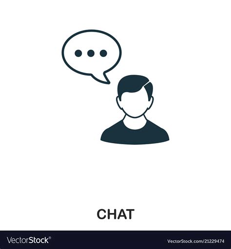 Chat Icon Line Style Design Ui Royalty Free Vector Image