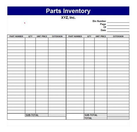 Excel Parts Inventory Template At Mallorysoraya Spreadsheet Template