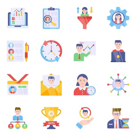Pack Of Hr Flat Icons 8157823 Vector Art At Vecteezy