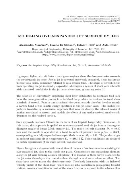 Pdf Jet Screech Noise From Over Expansion
