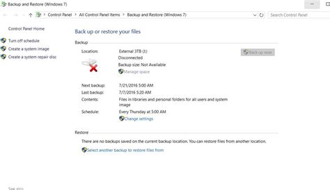 From Settings Update Security Backup Go To Back Up System Microsoft Community
