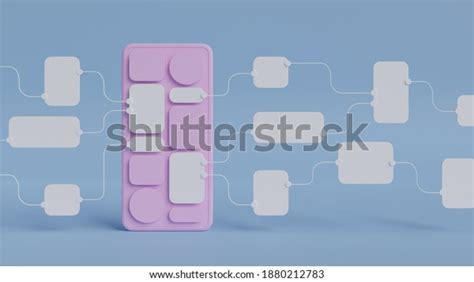 Ux Ui Flowchart Connection Node Graphic Stock Illustration