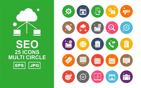 Premium SEO Multi Circle Icon Pack Vector Art At Vecteezy