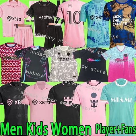 Inter Miami Cf Soccer Jersey 2023 2024 ، قميص كرة قدم طويل الأكمام للرجال والسيدات ، الزي الرسمي