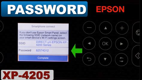 Epson Xp 4205 Printer Wifi Password Youtube