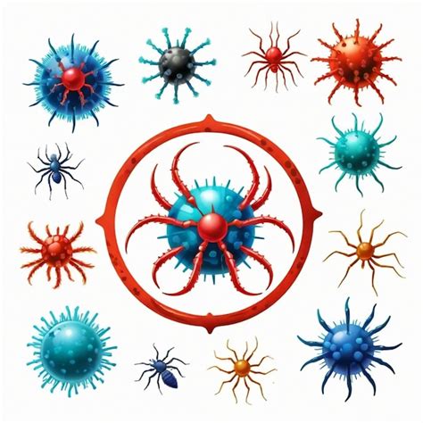 Premium Vector Virus Eradication Vector Set White Background Isolated