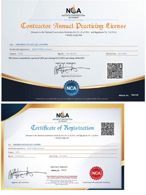 Nca Certificate Pdf