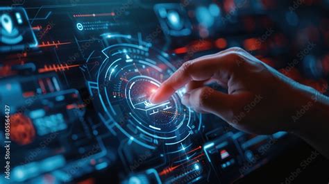 Cyber Security And Data Protection On Internet Person Touching Virtual Shield Secure Access