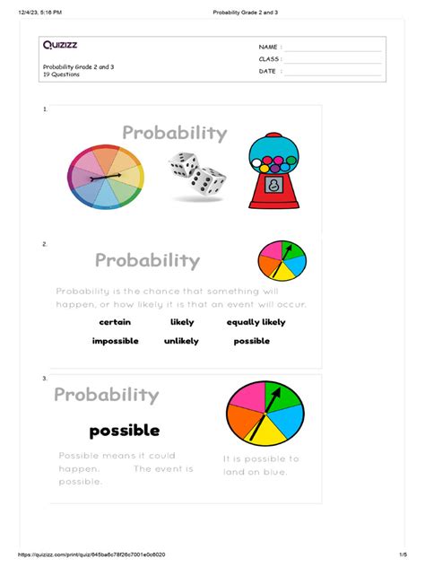 Probability Explanation Pdf Odds Probability