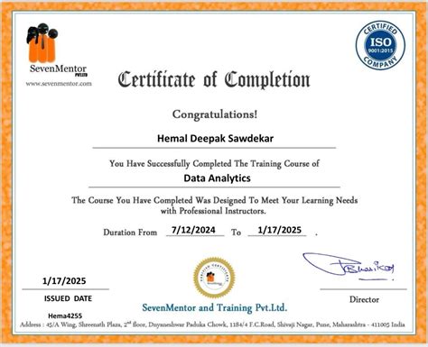 dataanalytics certification sql python datavisualization… hemal