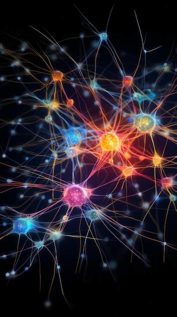 Premium Ai Image Neuron Cells With Abstract Background Generative Ai