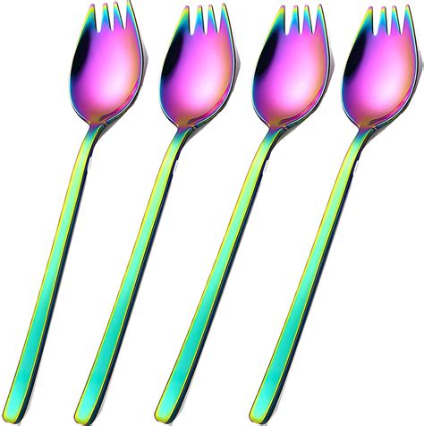 Kucensi Sporks 4 Pack Salad Forks 1810 Stainless Steel