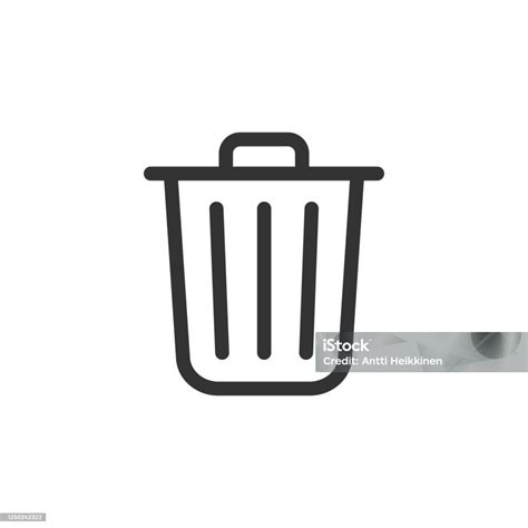 트래쉬칸 아이콘입니다 카바게는 기호캔입니다 플랫 셰이프 삭제 기호입니다 쓰레기 용기 및 재활용 쓰레기통 로고 벡터 일러스트
