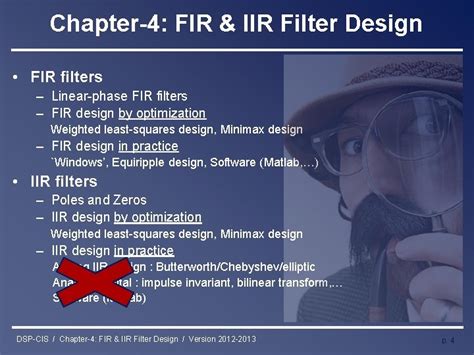 DSPCIS Chapter FIR IIR Filter Design Marc Moonen