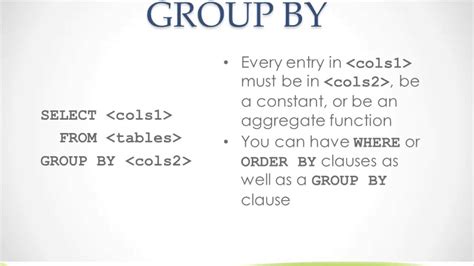 Sql Introduction To Reporting Aggreated Data Using Group Function Youtube