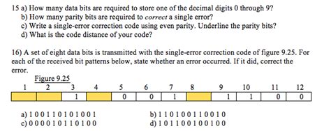 15 A How Many Data Bits Are Required To Store One Of Chegg Com