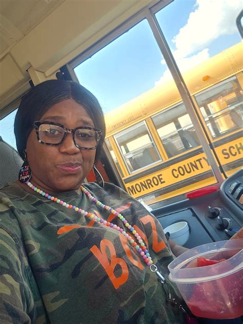 Sonya Sitting On The Bus Waiting On My Students And Eating